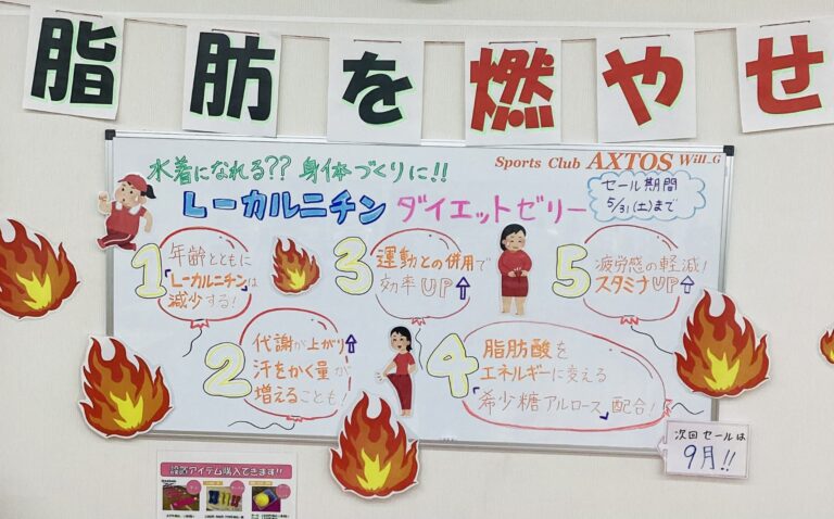 L-カルニチンダイエットゼリーセール中♪ 】 – スポーツクラブアクトス – AXTOS